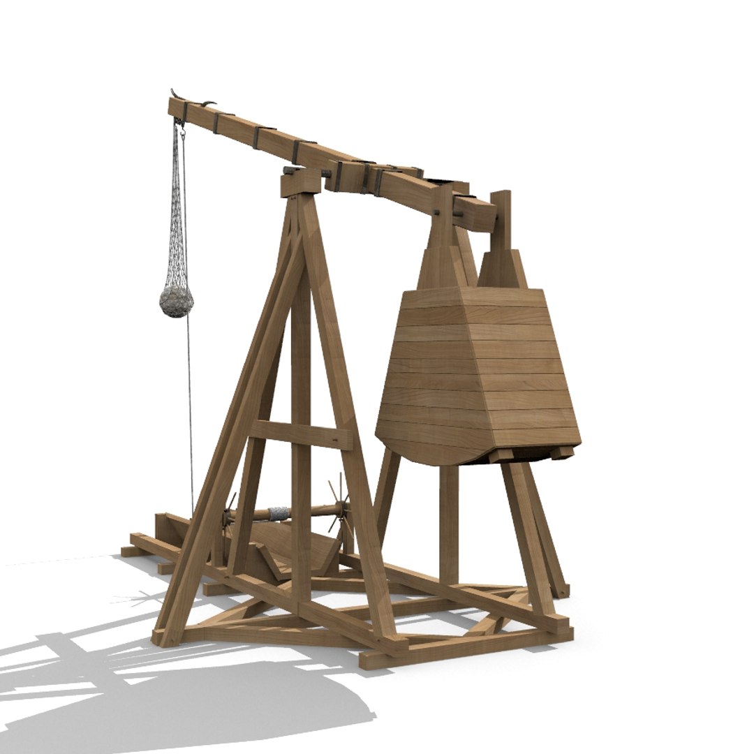 Set Siegeweapons Trebuchet Siege Model - TurboSquid 1394078