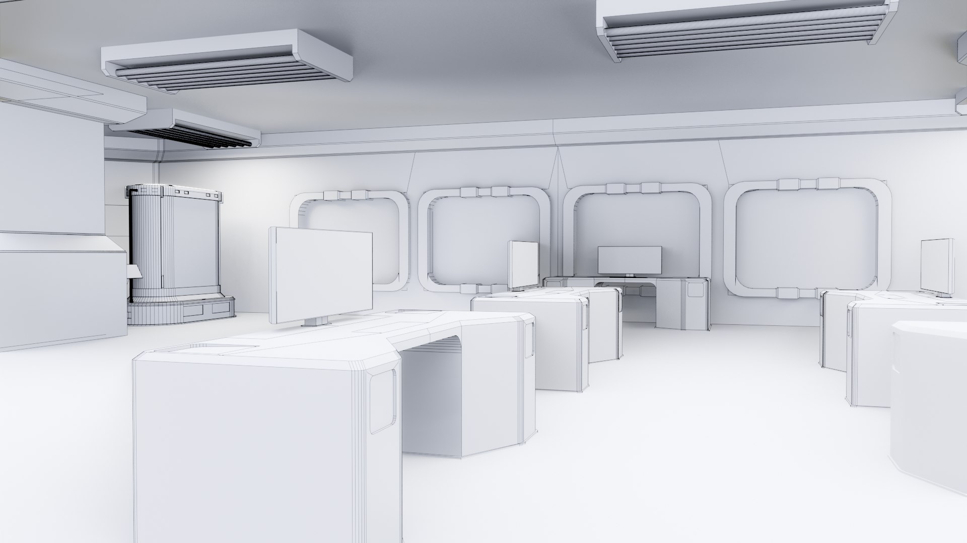 SF Lab with equipments - Low Poly - PBR - Game Ready 3D model ...