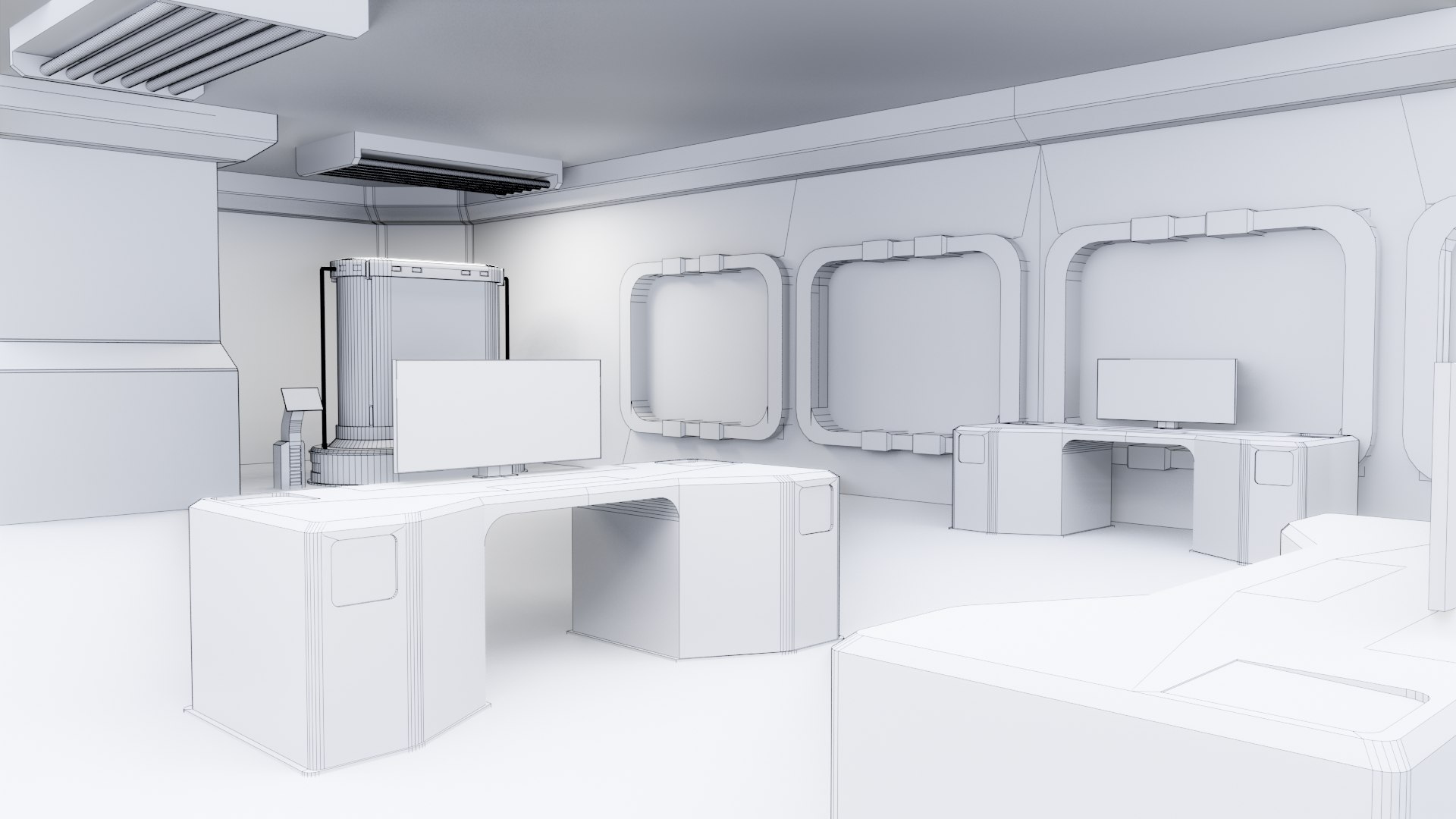 SF Lab with equipments - Low Poly - PBR - Game Ready 3D model ...