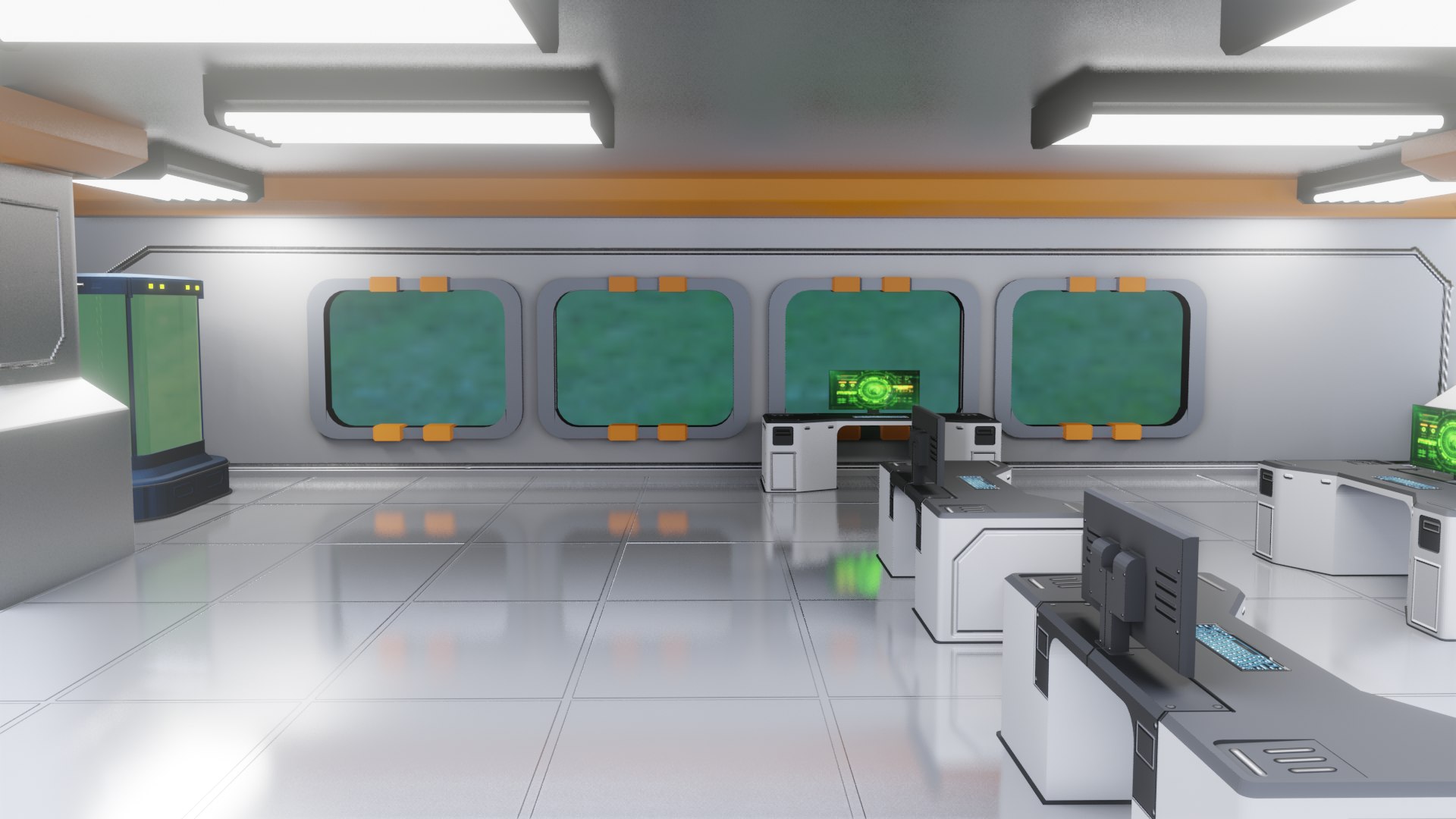 SF Lab With Equipments - Low Poly - PBR - Game Ready 3D Model ...