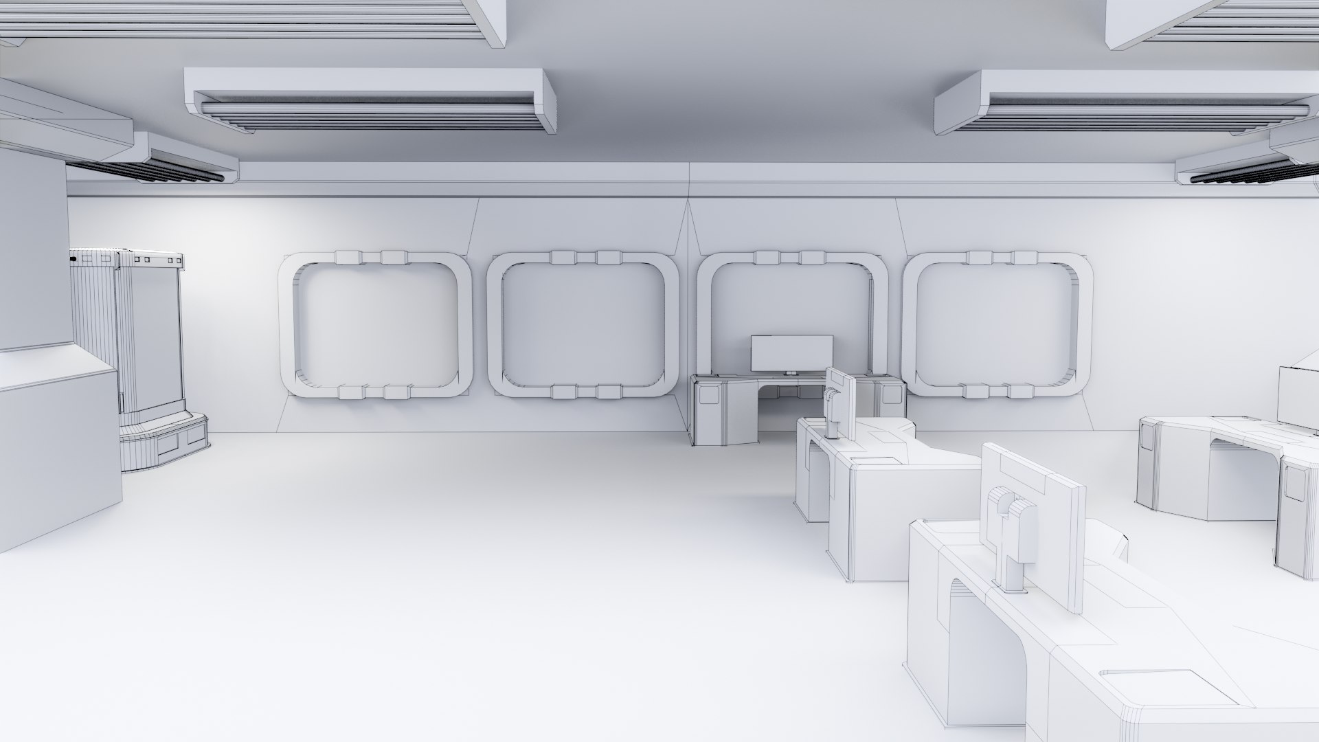 SF Lab with equipments - Low Poly - PBR - Game Ready 3D model ...