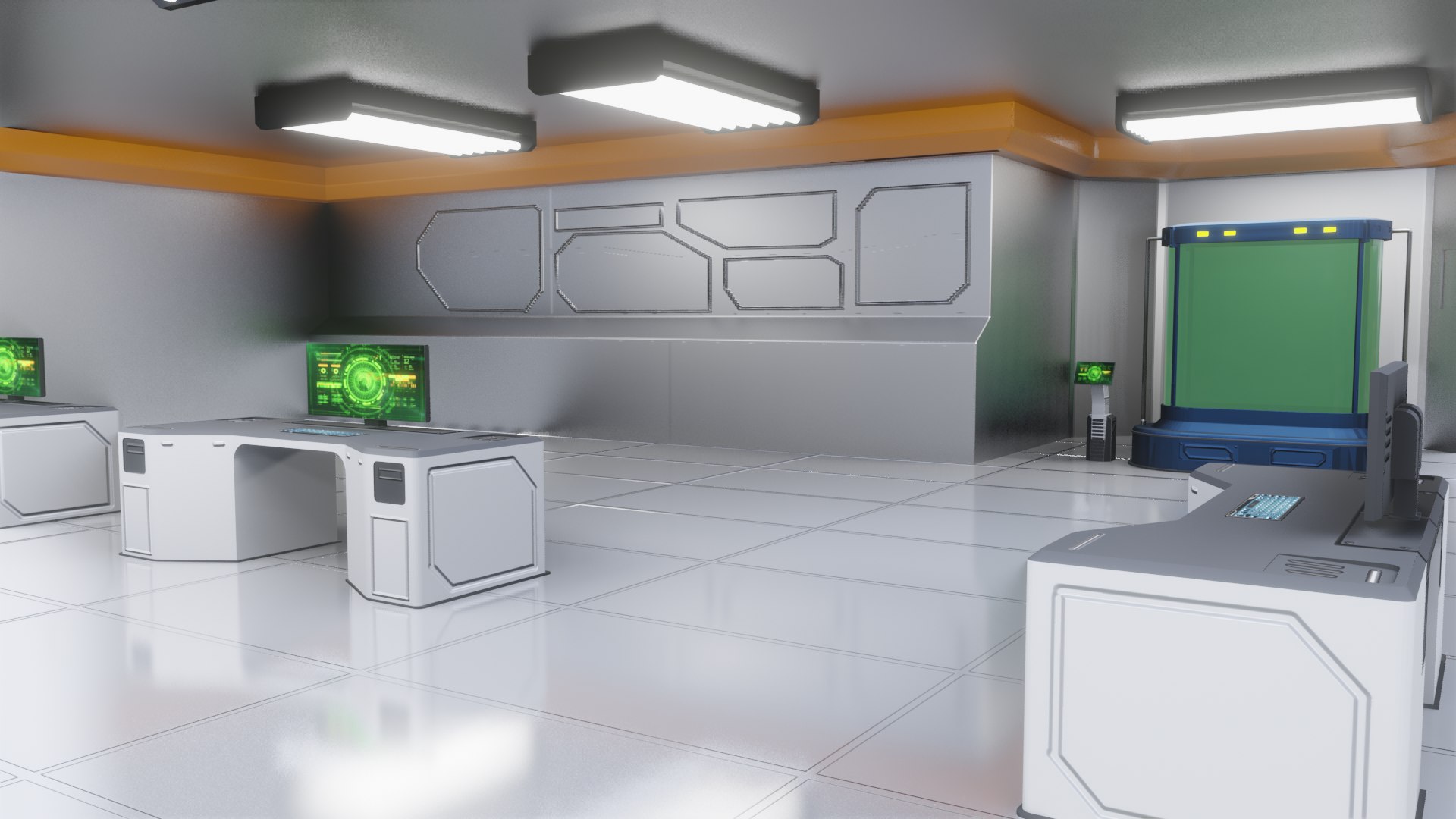 SF Lab With Equipments - Low Poly - PBR - Game Ready 3D Model ...