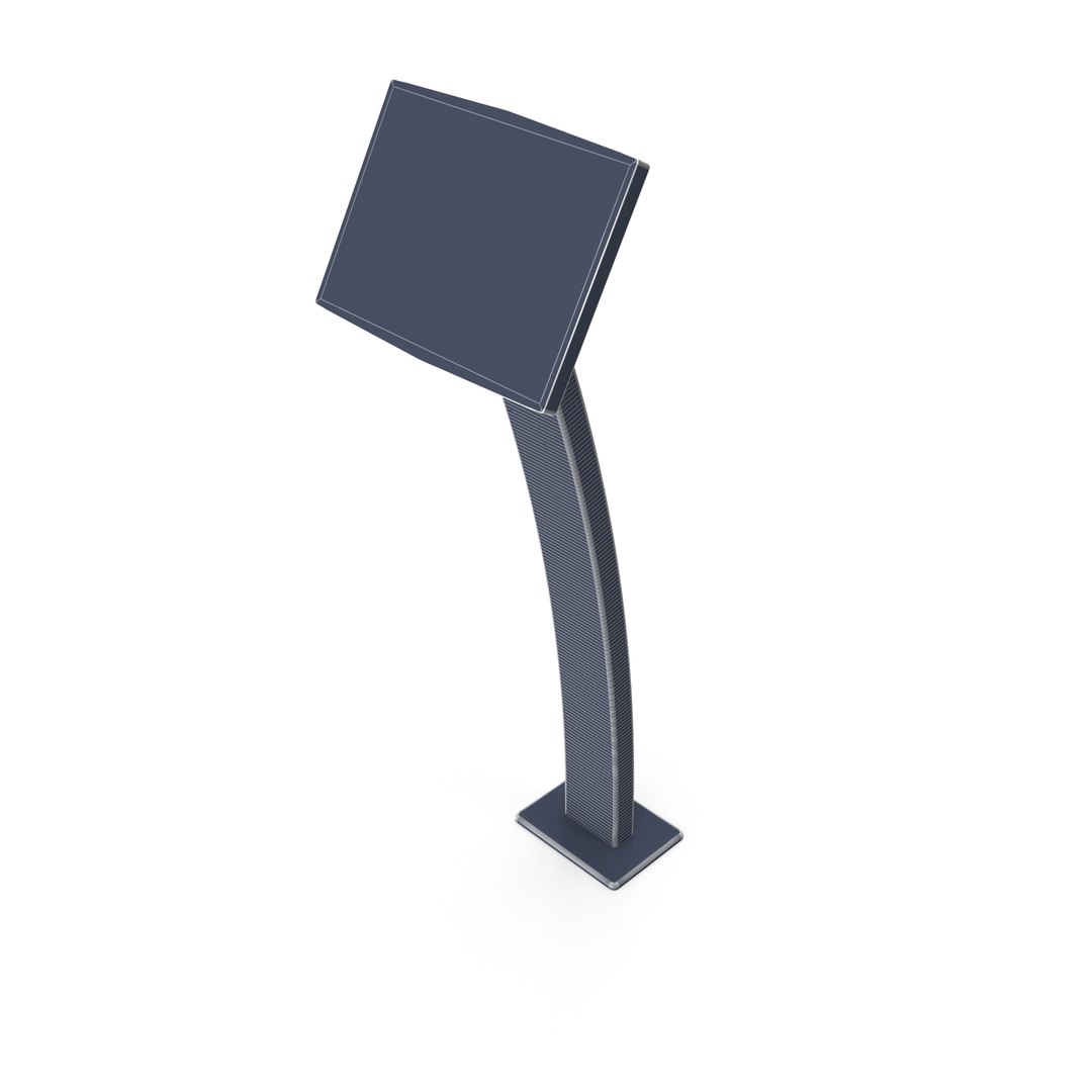 3D Sleek Kiosk Model - TurboSquid 2164320