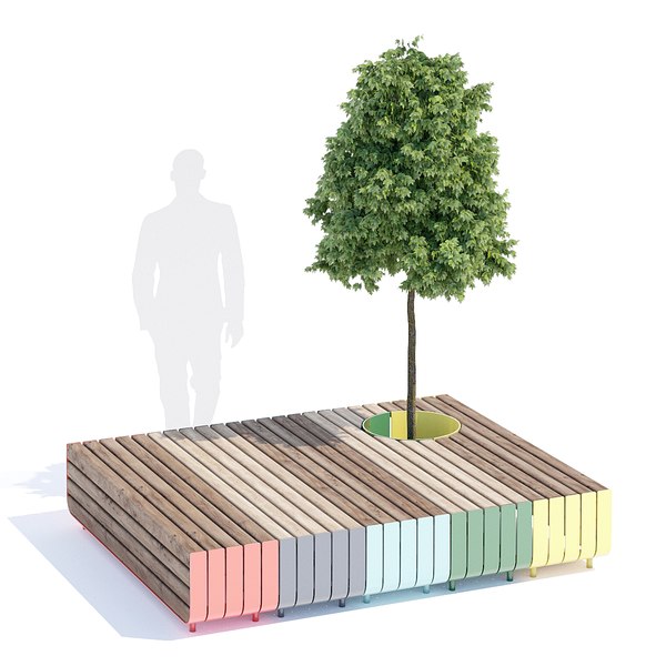 modelo 3d Banco de rayas - TurboSquid 1402093