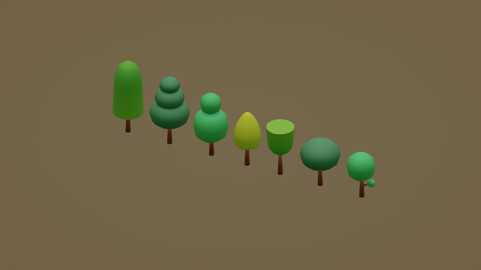 PACK OF CARTOON TREES 3D Model - TurboSquid 2147811