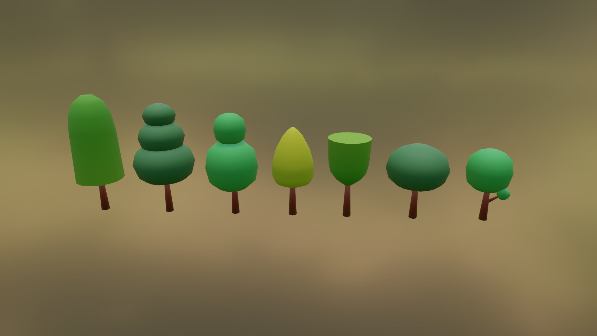 PACK OF CARTOON TREES 3D Model - TurboSquid 2147811