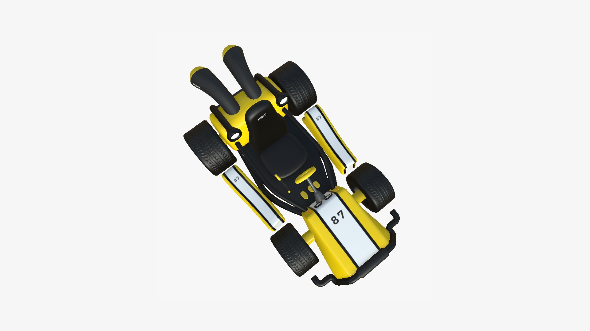 Cartoon Kart I06 Yellow - Vehicle Racing Design 3D - TurboSquid 2038107