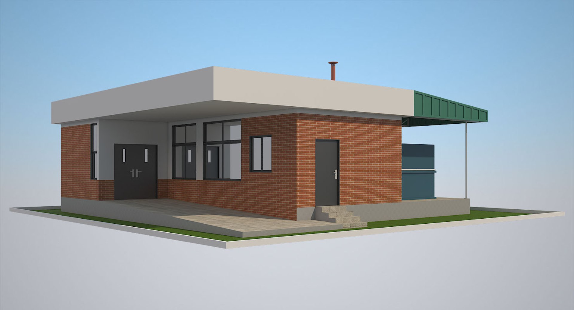 Free Waste Recycling Building 3D Model - TurboSquid 1418536