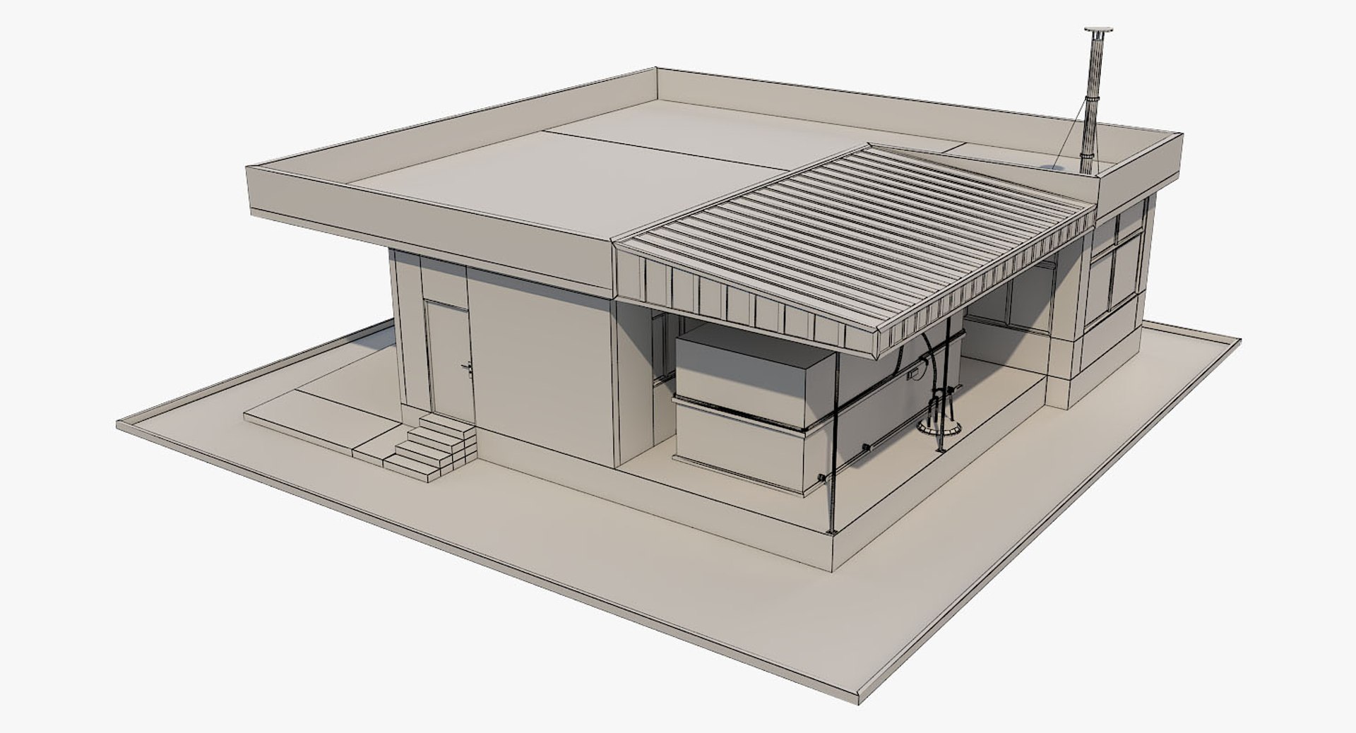 Free Waste Recycling Building 3D Model - TurboSquid 1418536