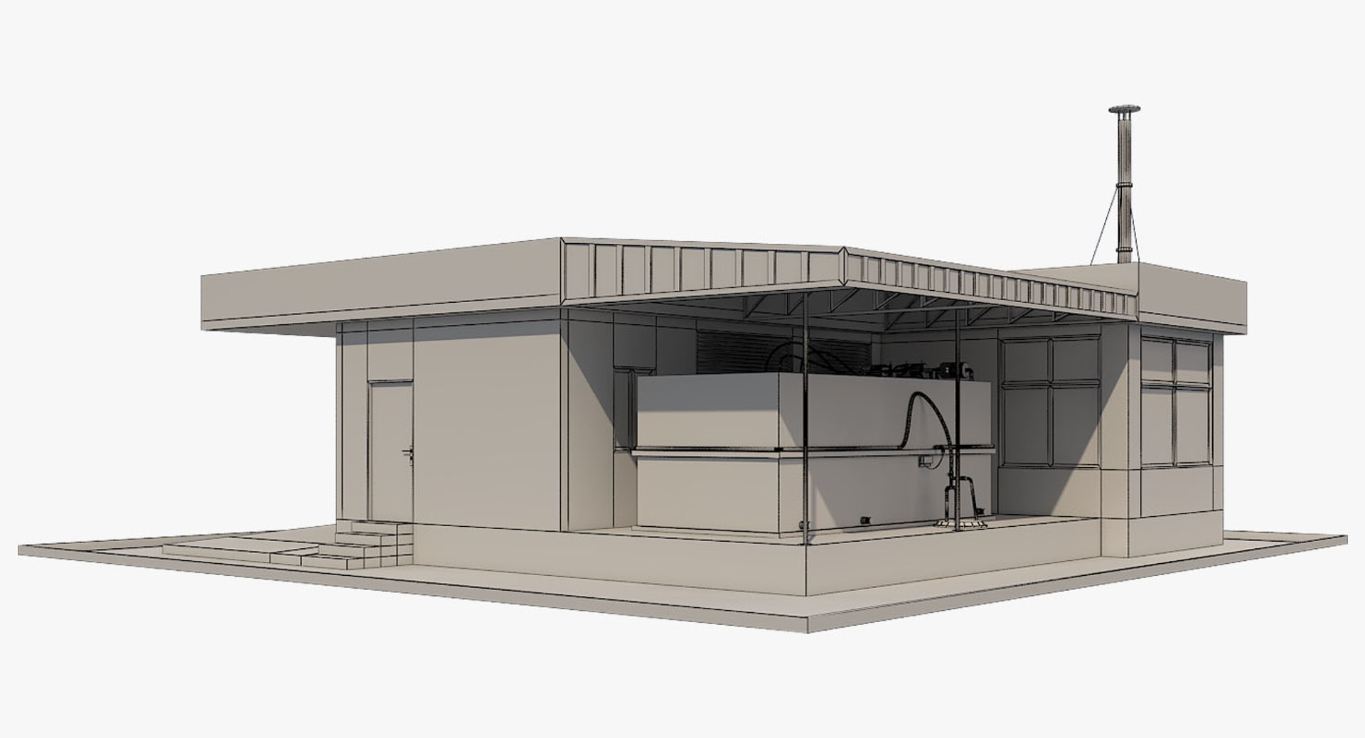 Free Waste Recycling Building 3D Model - TurboSquid 1418536