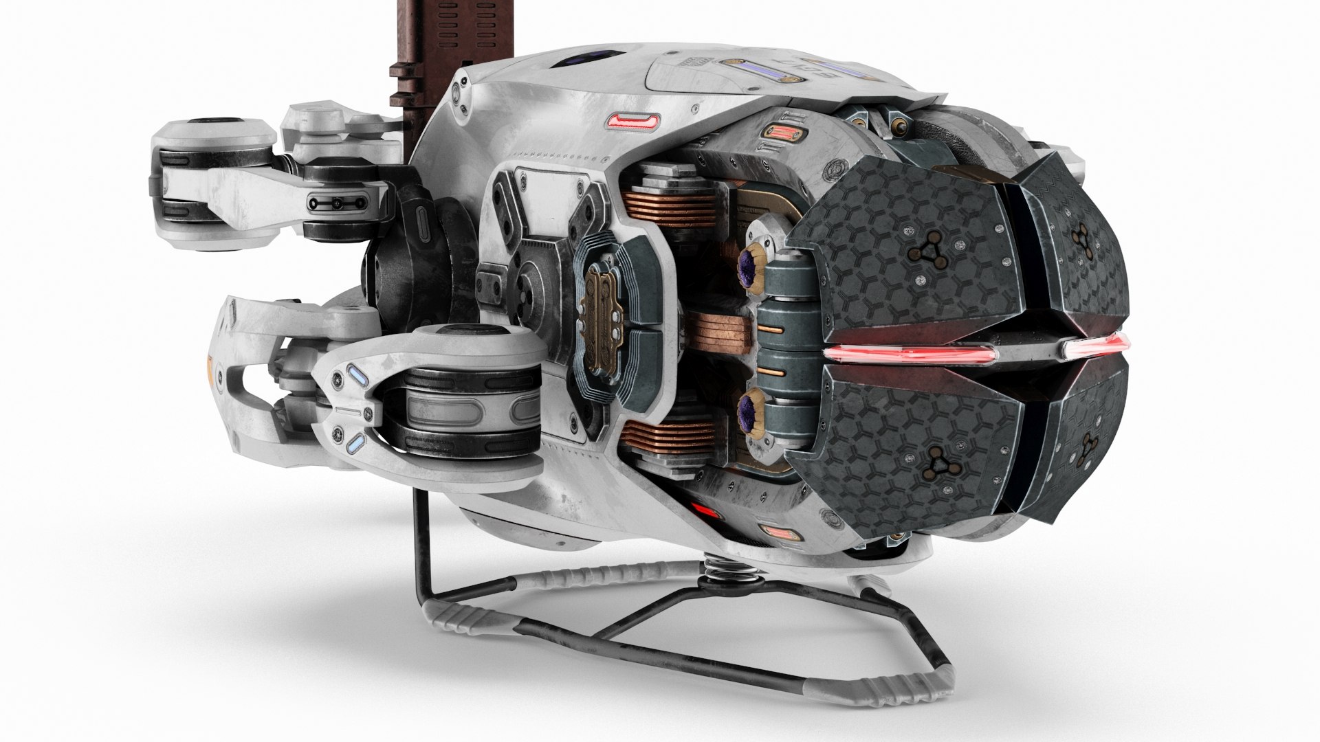 3D Sci Fi Repair Spaceship Rigged For Maya - TurboSquid 2392462