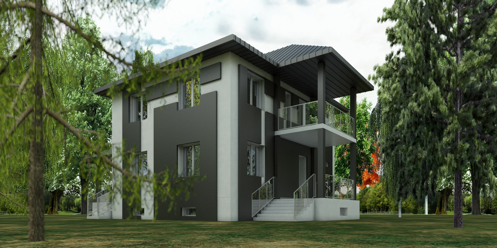 Modern House Model - TurboSquid 1337624