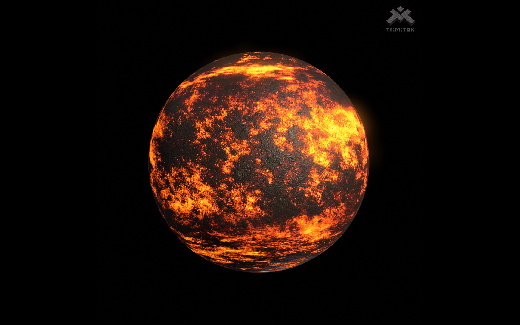 3D Lava Planet 03 - PBR - Metal and Gloss versions - TurboSquid 2180680