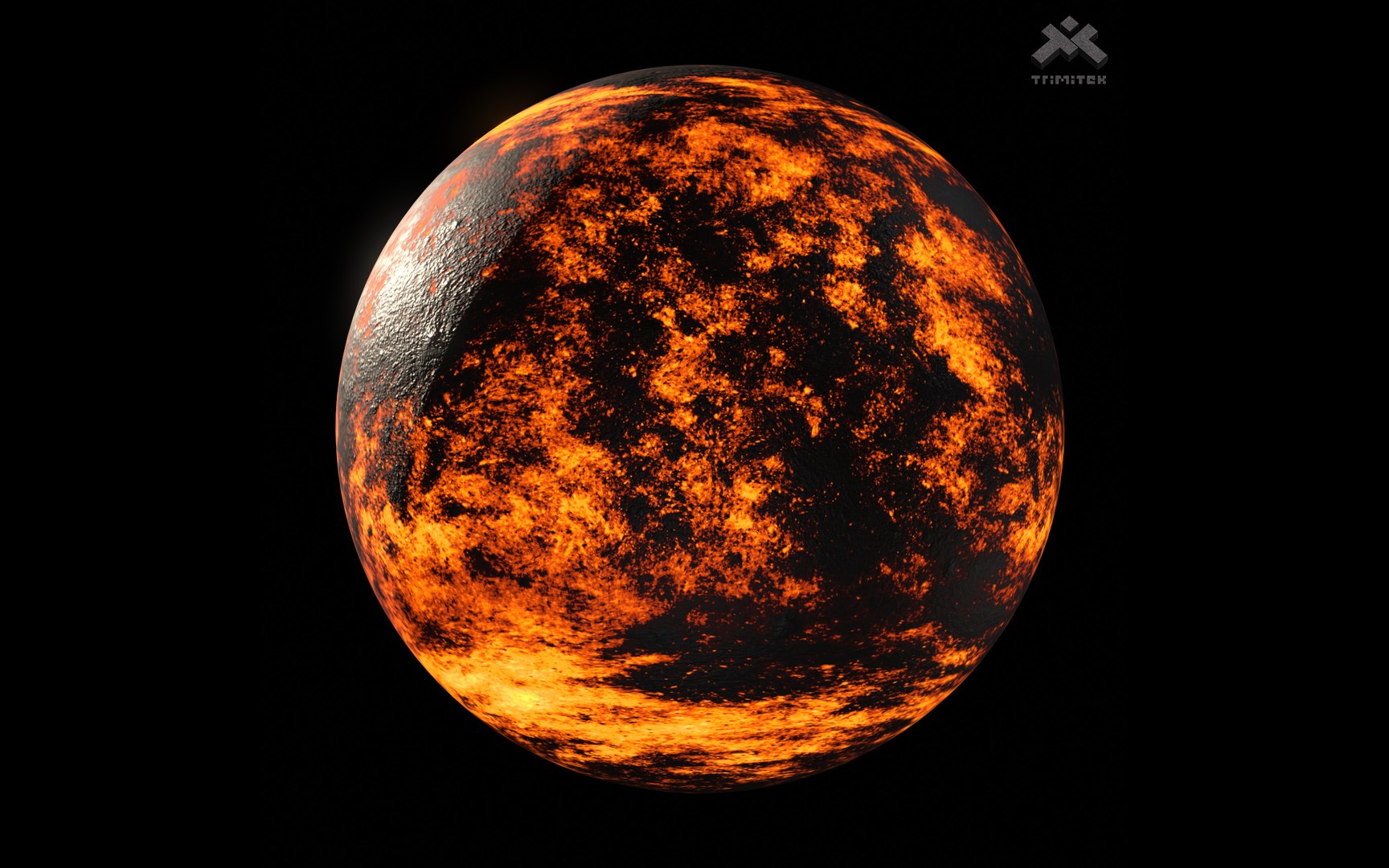 3D Lava Planet 03 - PBR - Metal and Gloss versions - TurboSquid 2180680