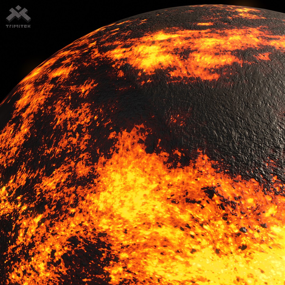 3D Lava Planet 03 - PBR - Metal and Gloss versions - TurboSquid 2180680