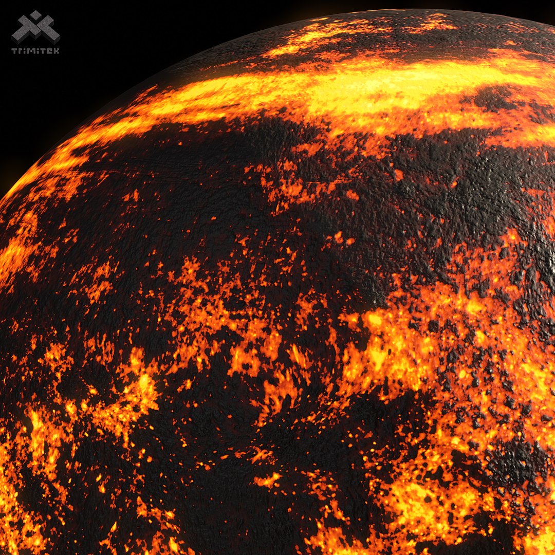 3D Lava Planet 03 - PBR - Metal and Gloss versions - TurboSquid 2180680