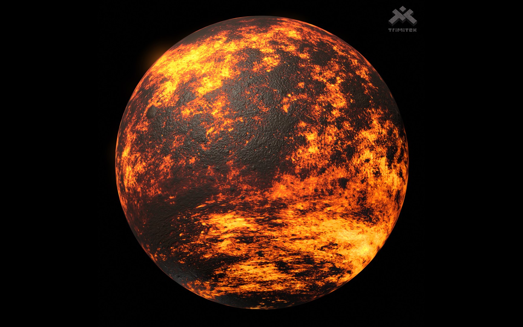 3D Lava Planet 03 - PBR - Metal and Gloss versions - TurboSquid 2180680
