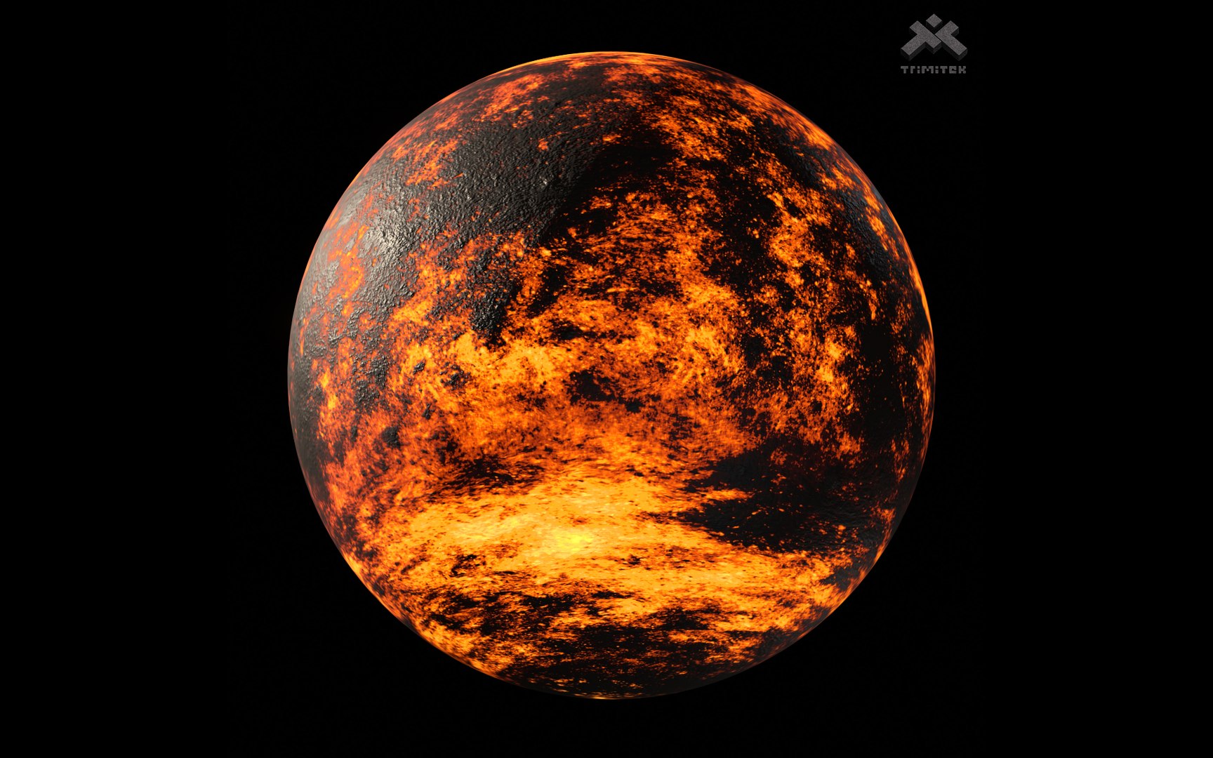 3D Lava Planet 03 - PBR - Metal and Gloss versions - TurboSquid 2180680