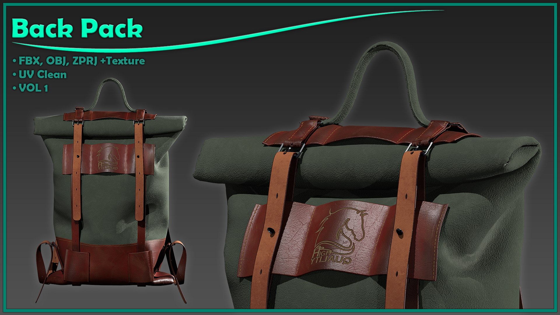 3D Backpack With Texture - TurboSquid 2290641