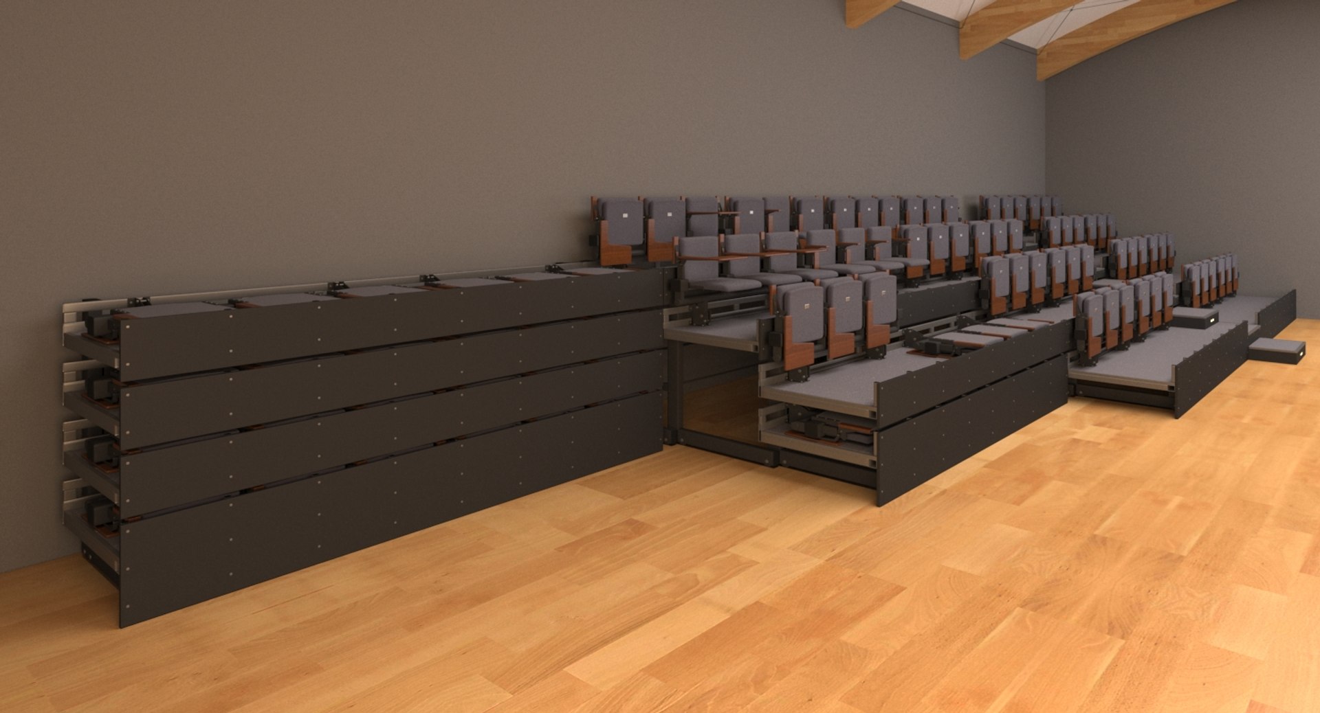 3d flexible audience seating