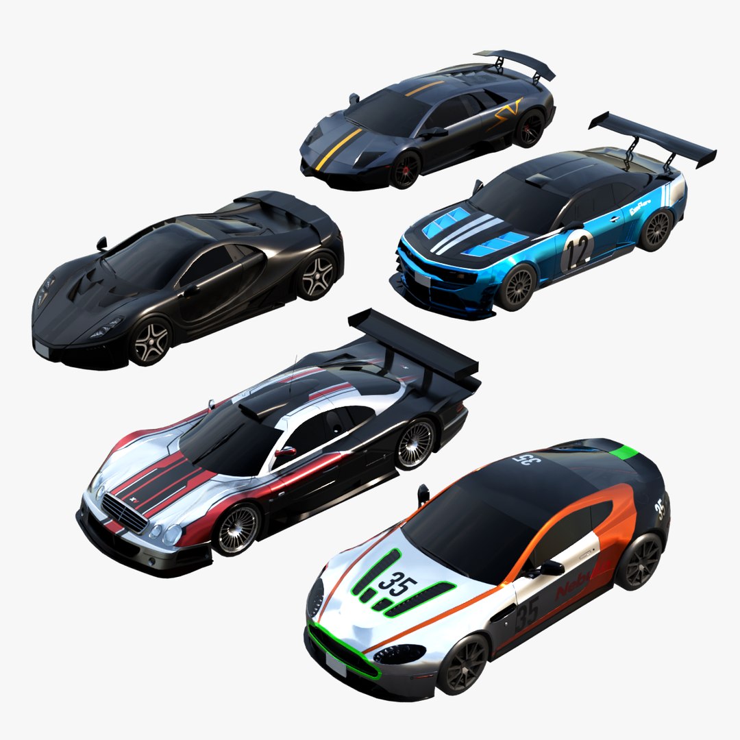 Super Cars Pack - Low Poly 3D Model - TurboSquid 2128611