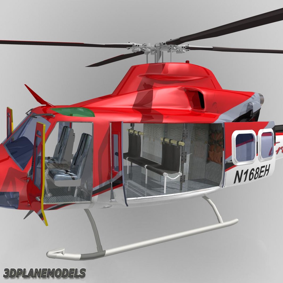 3ds max bell 412 helicopter animation