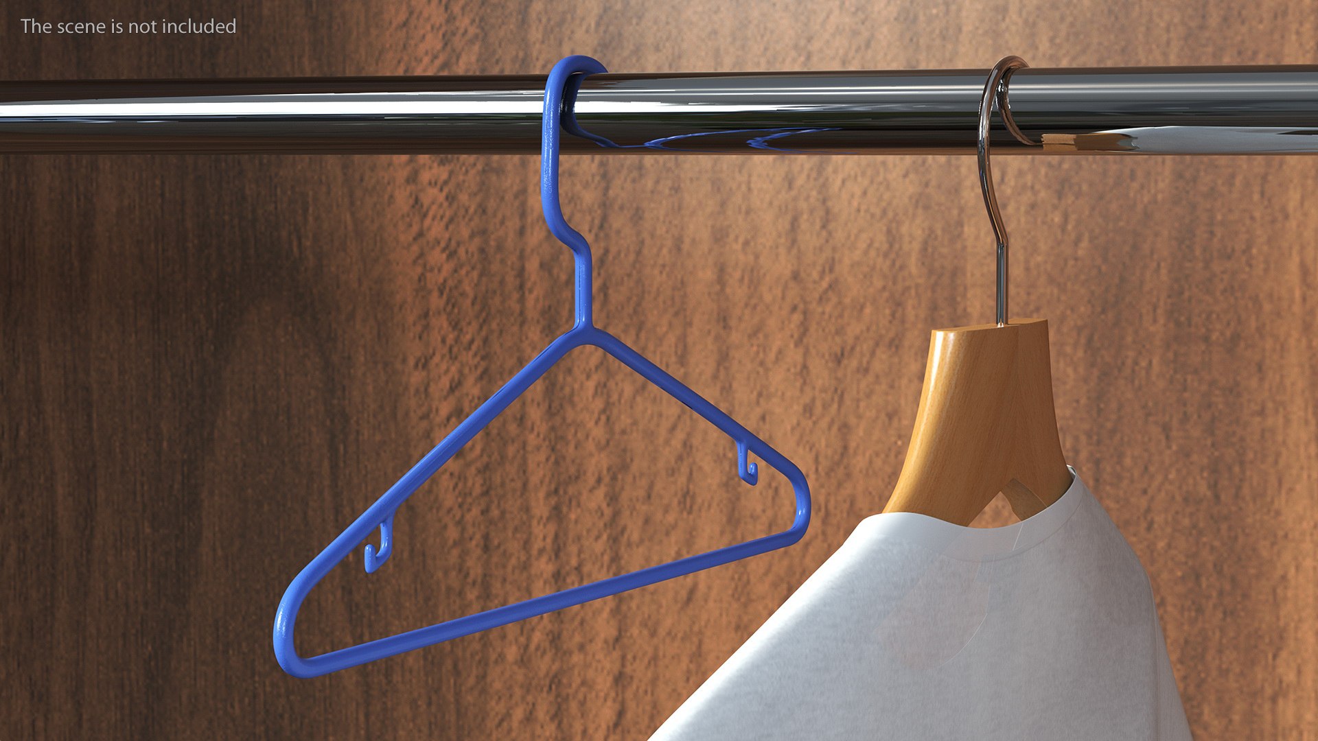 3D Model Plastic Tubular Hanger For Wardrobe Blue - TurboSquid 2136380