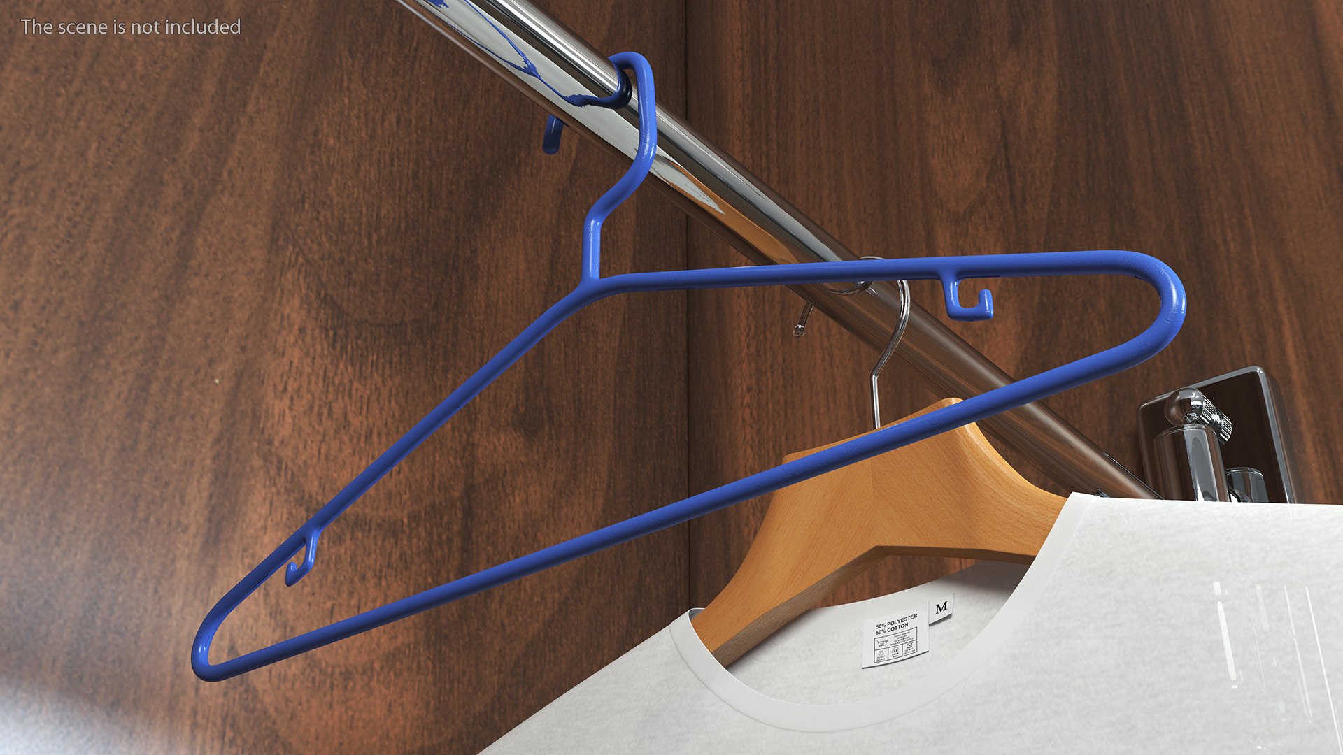 3D Model Plastic Tubular Hanger For Wardrobe Blue - TurboSquid 2136380