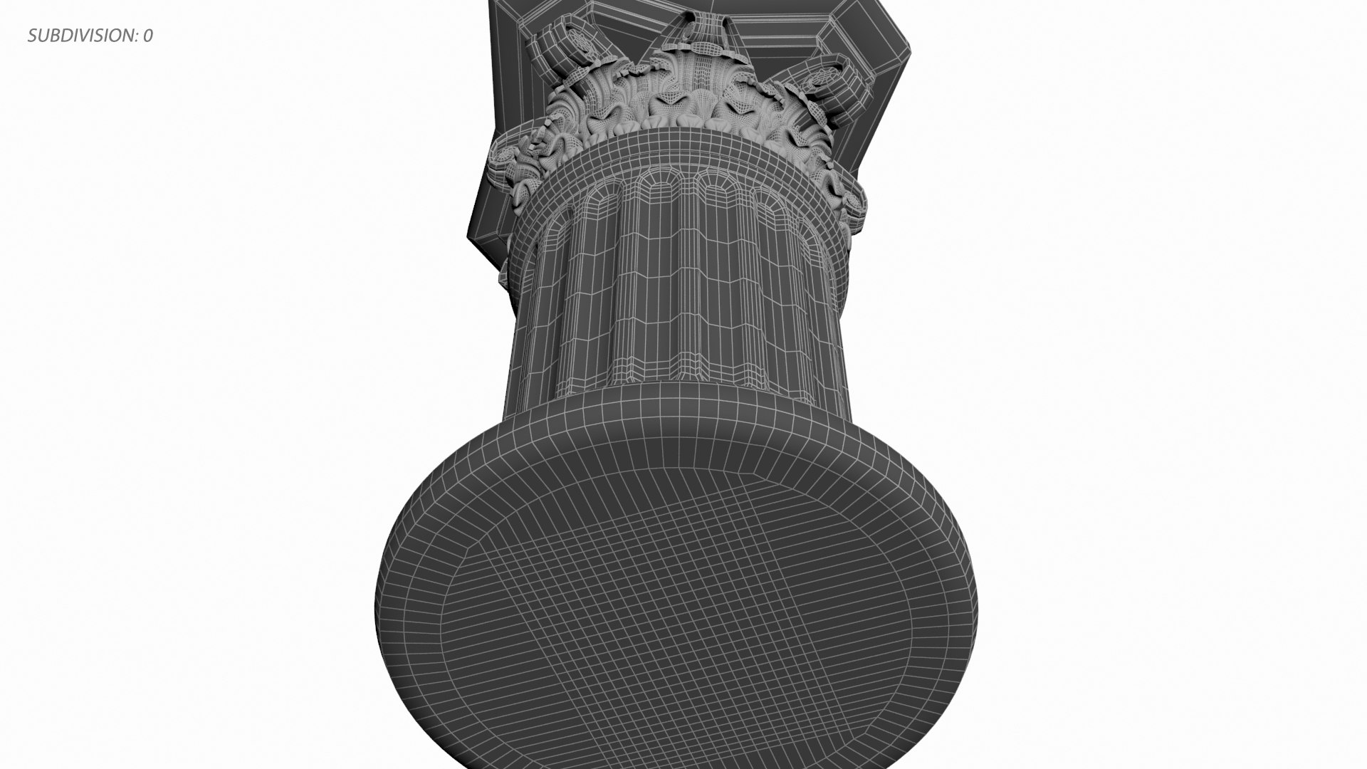 Column Baroque Corinthian Style 3D Model - TurboSquid 2368693