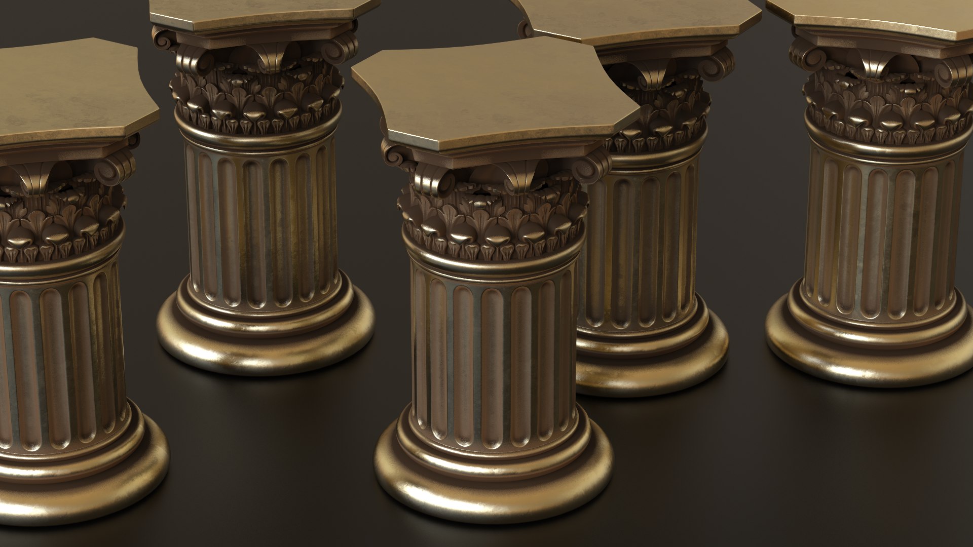 Column Baroque Corinthian Style 3D Model - TurboSquid 2368693