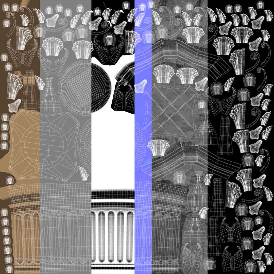 Column Baroque Corinthian Style 3D Model - TurboSquid 2368693