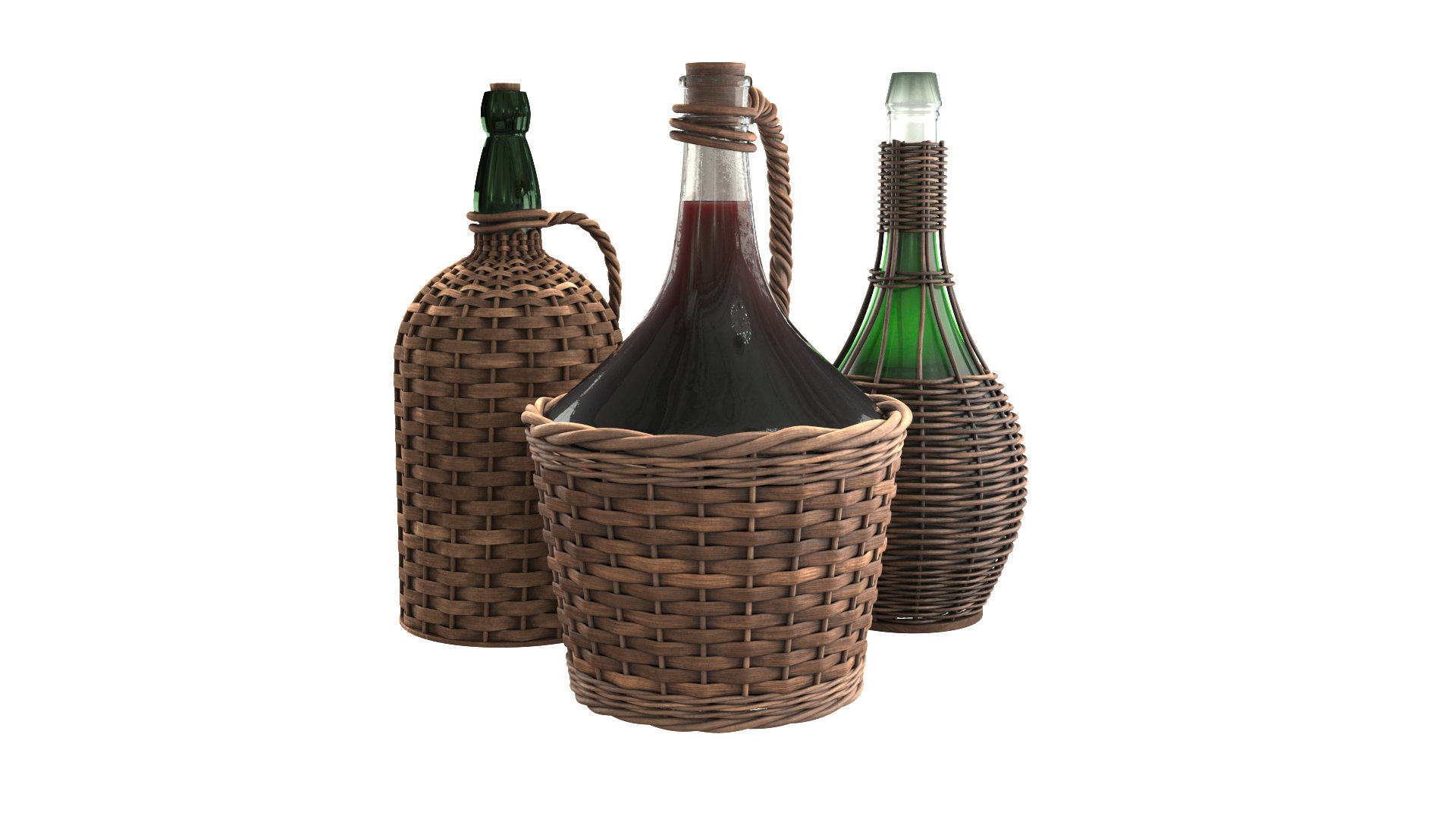 Three Medieval Wine Jugs 8K PBR Textures Model - TurboSquid 1971377