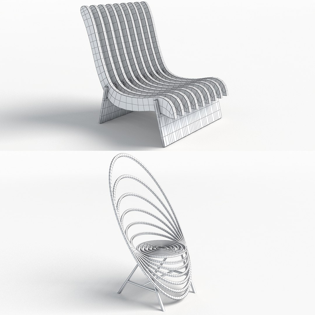 3D Parametric Chairs Bundle - TurboSquid 2393380