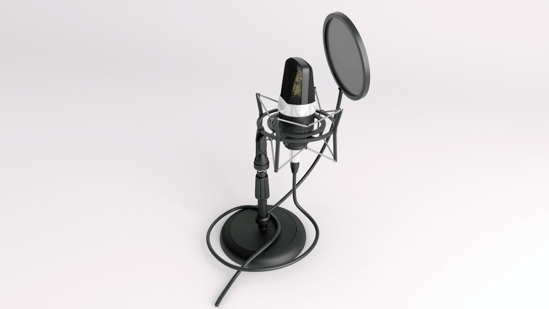 Condenser Microphone Desktop Stand Model - TurboSquid 1662138
