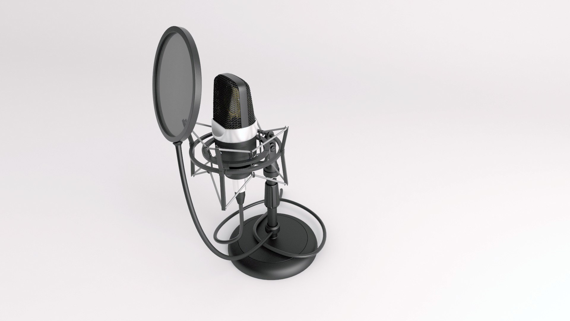 Condenser Microphone Desktop Stand Model - TurboSquid 1662138