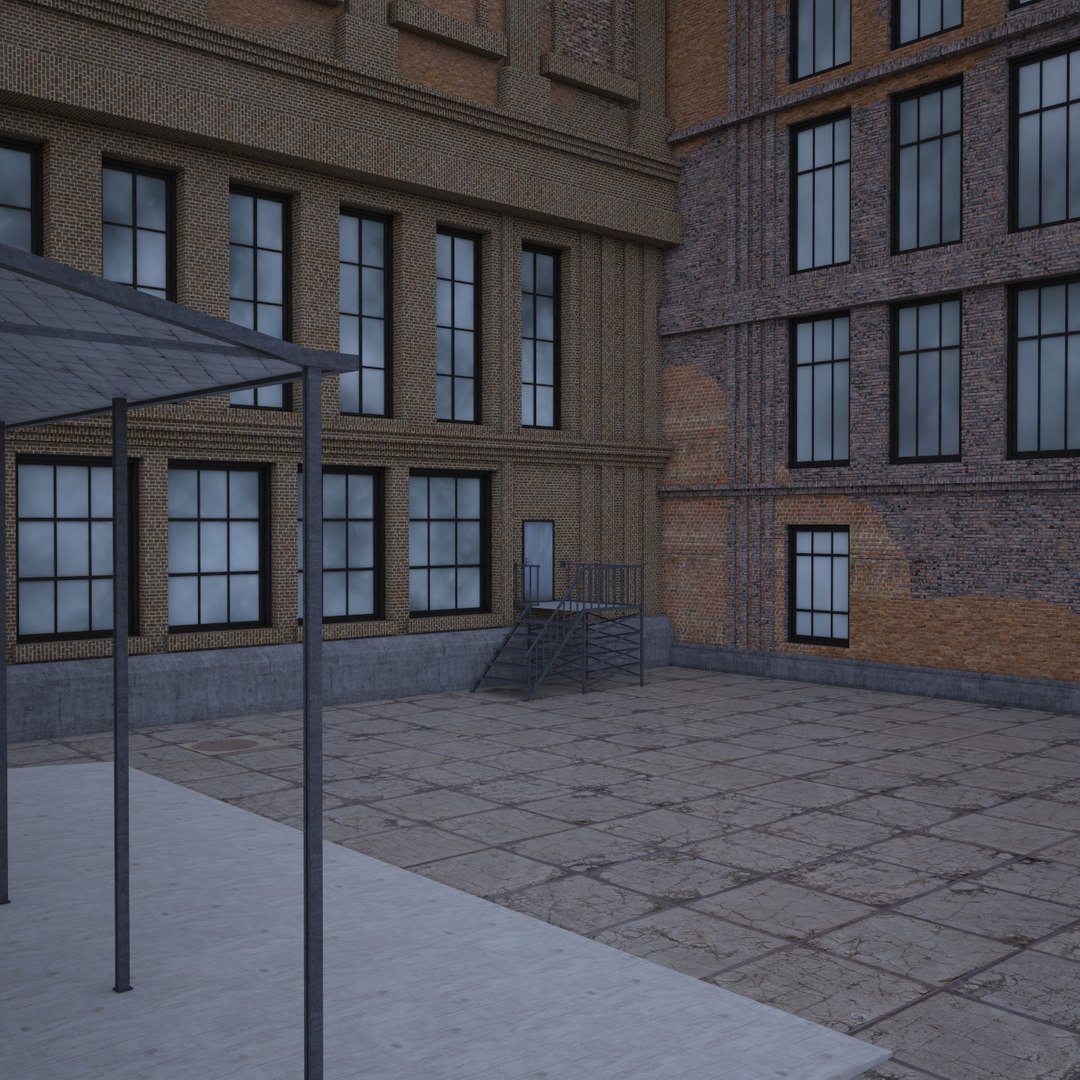 3D old factory model - TurboSquid 1221761