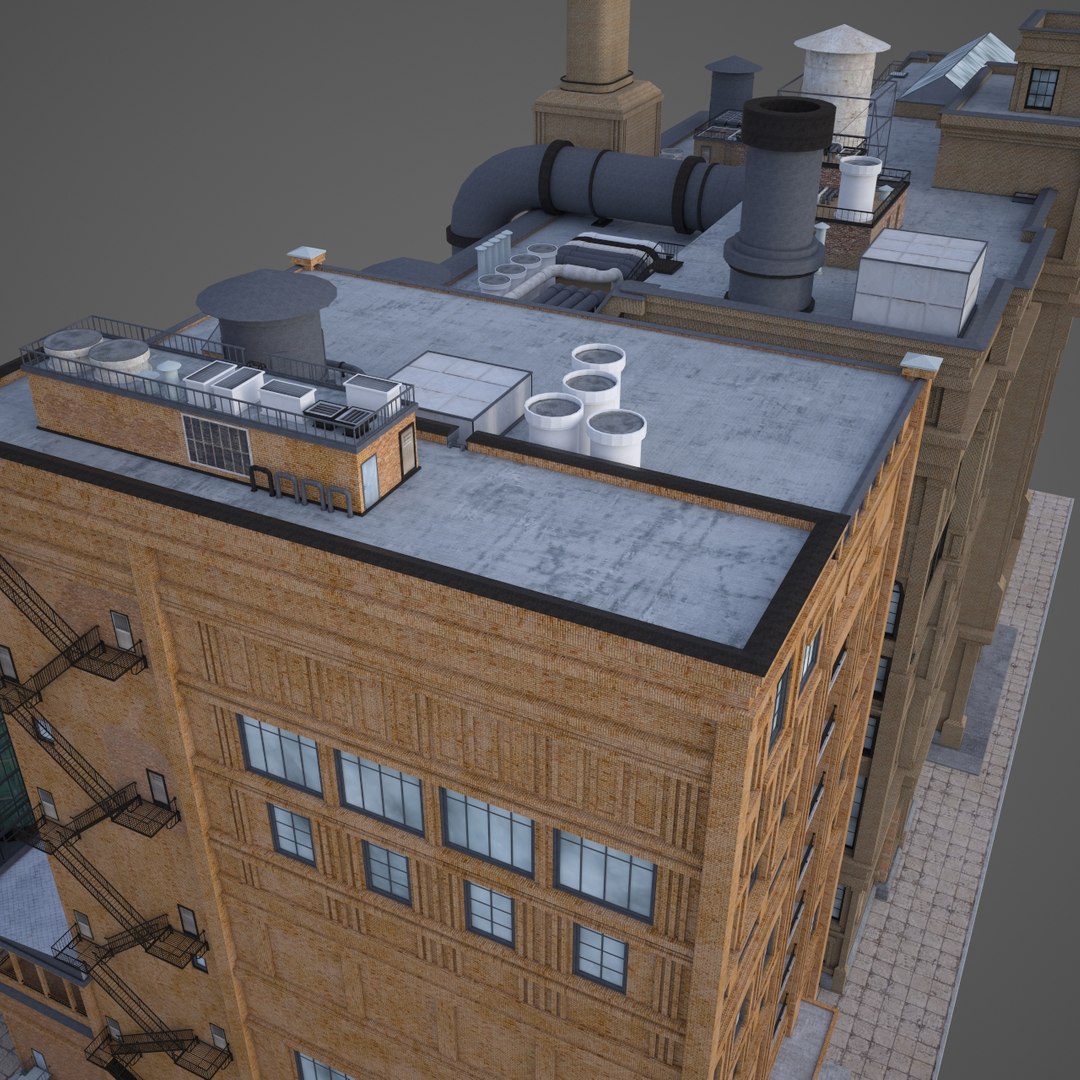 3D old factory model - TurboSquid 1221761