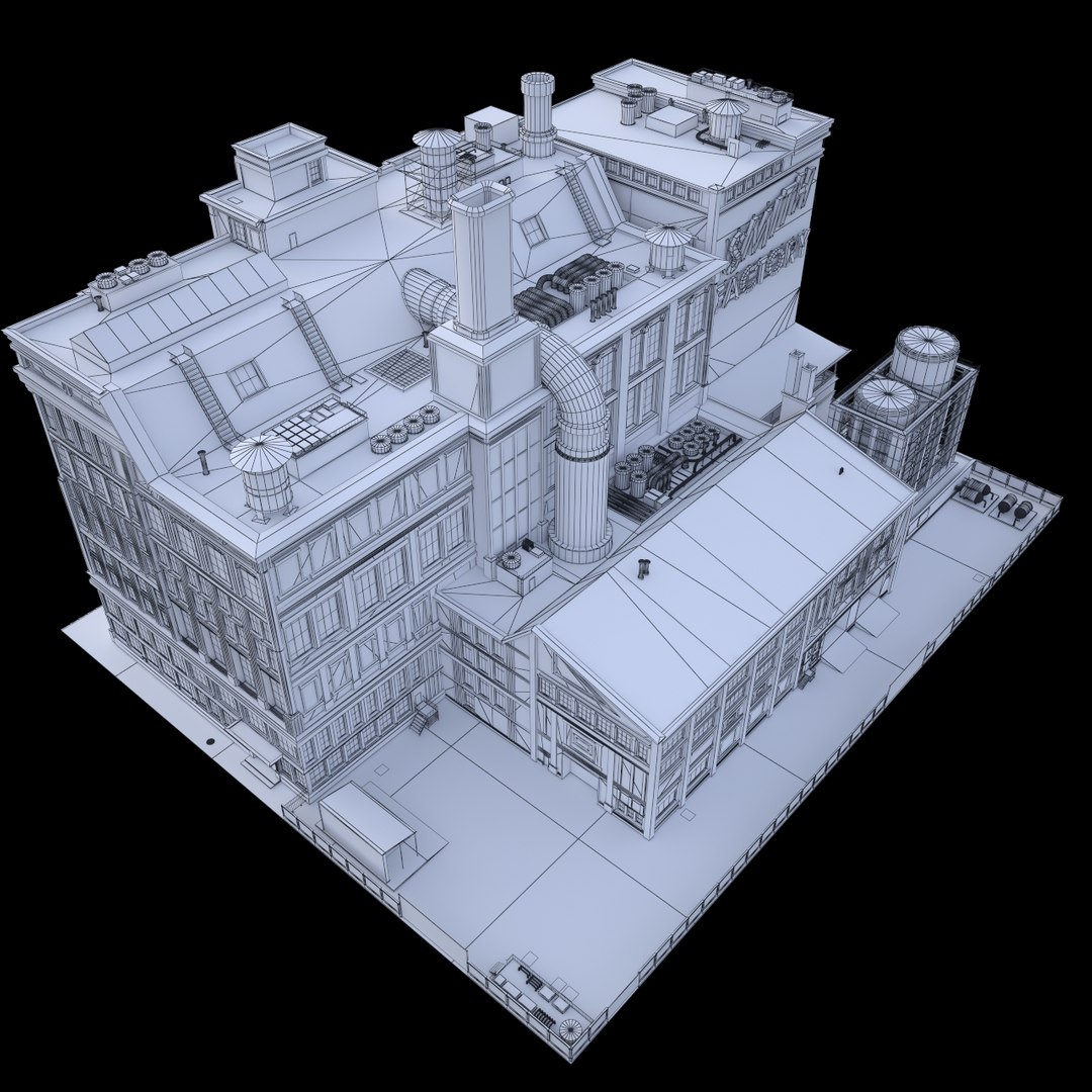 3D old factory model - TurboSquid 1221761