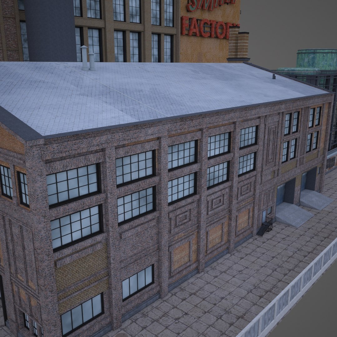 3D old factory model - TurboSquid 1221761