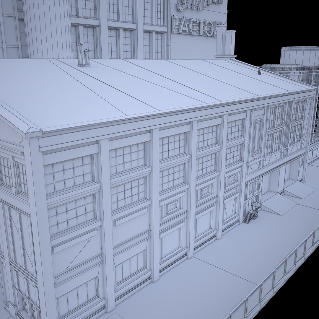 3D old factory model - TurboSquid 1221761