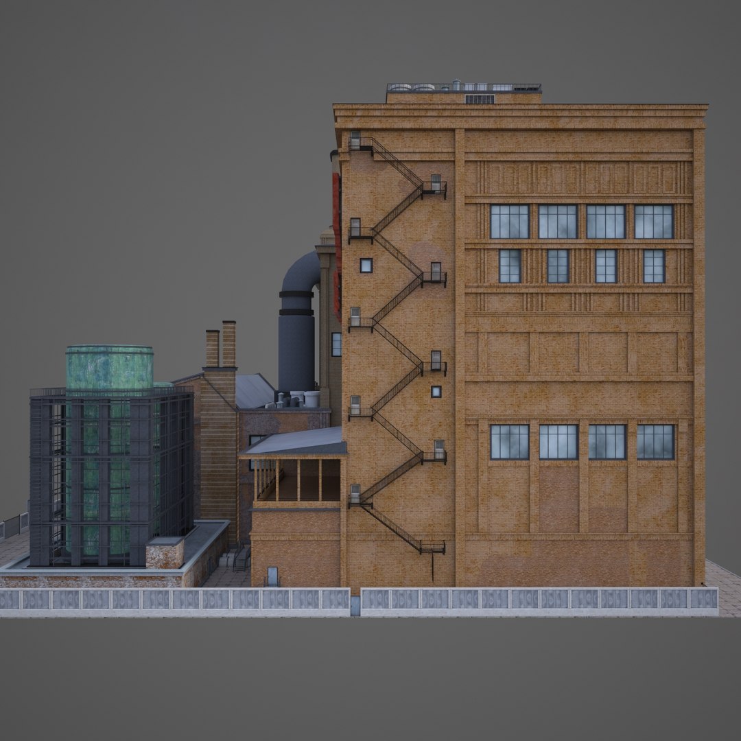 3D old factory model - TurboSquid 1221761