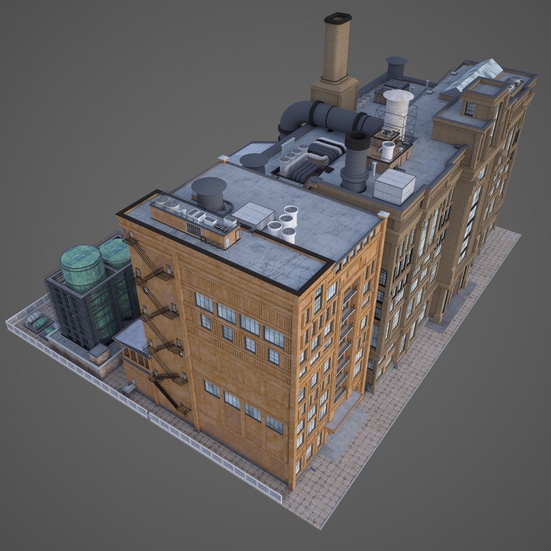 3D old factory model - TurboSquid 1221761