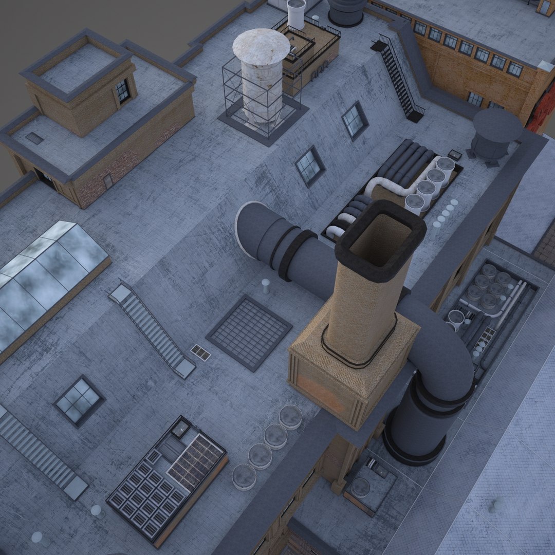 3D old factory model - TurboSquid 1221761