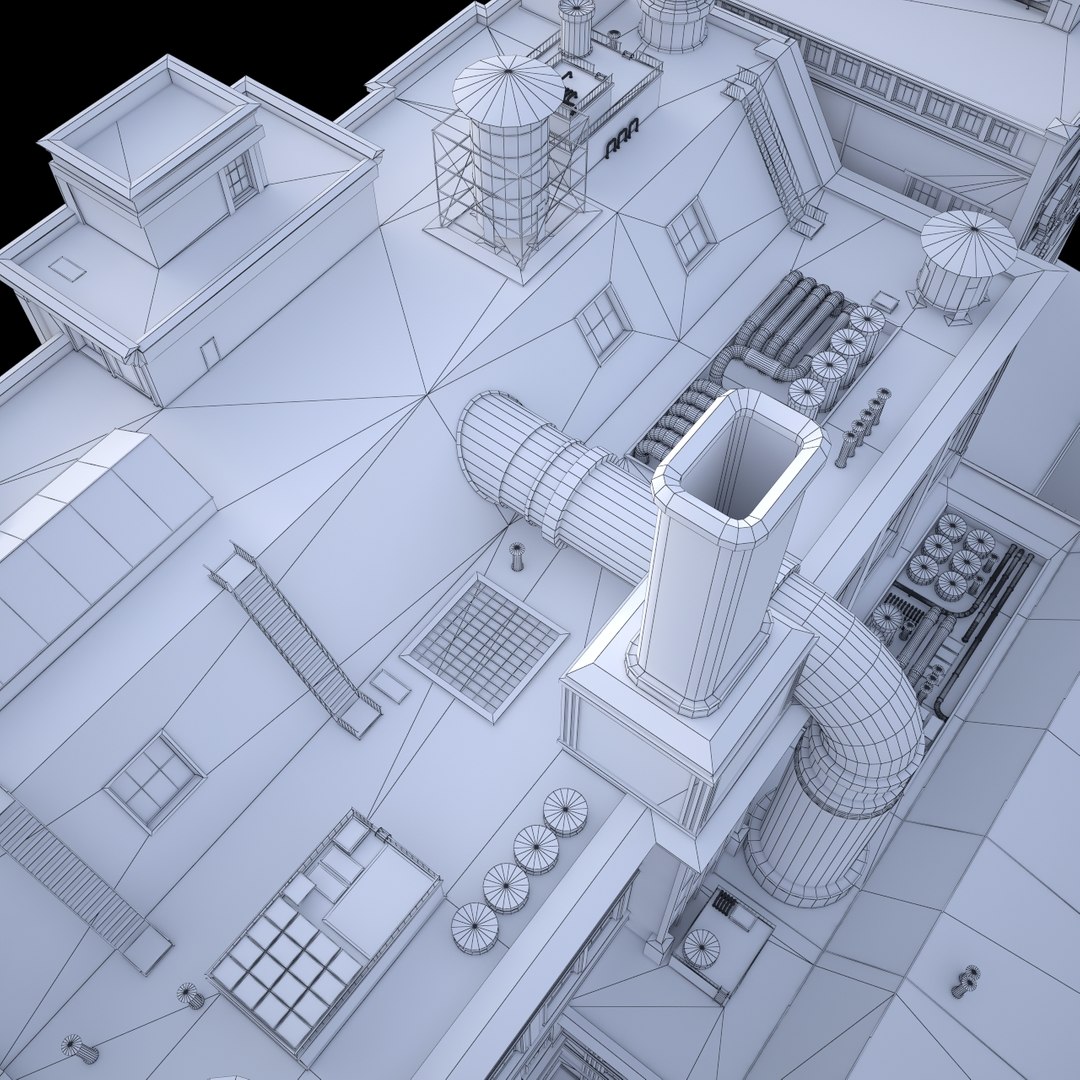 3D old factory model - TurboSquid 1221761
