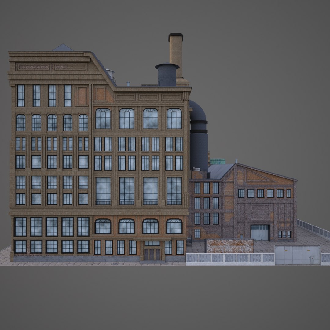 3D old factory model - TurboSquid 1221761