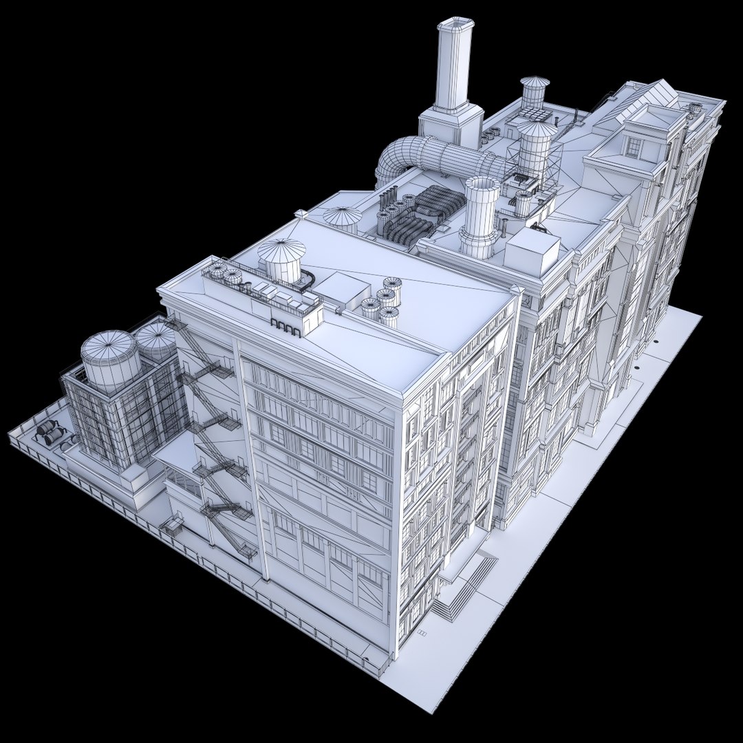 3D old factory model - TurboSquid 1221761