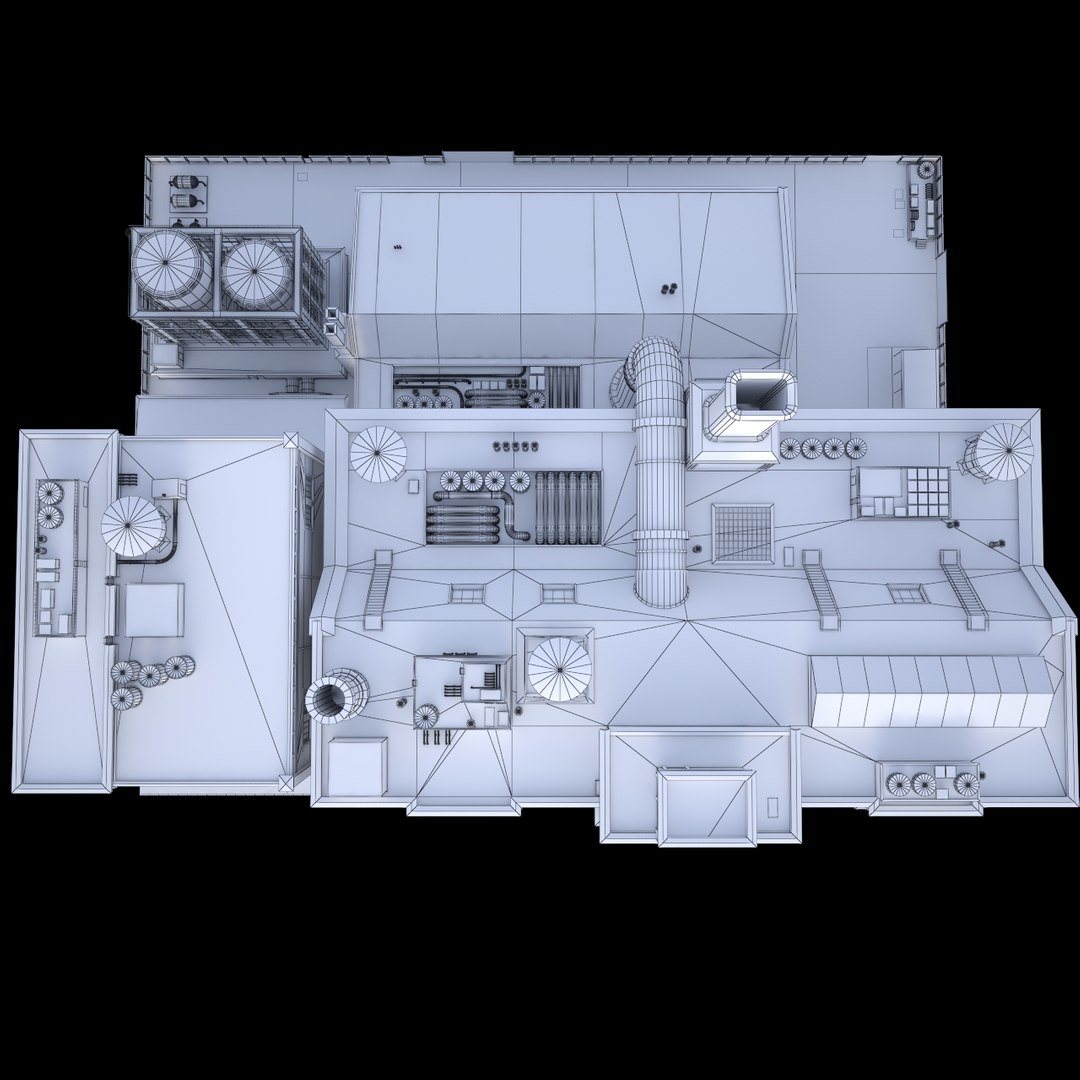 3D old factory model - TurboSquid 1221761