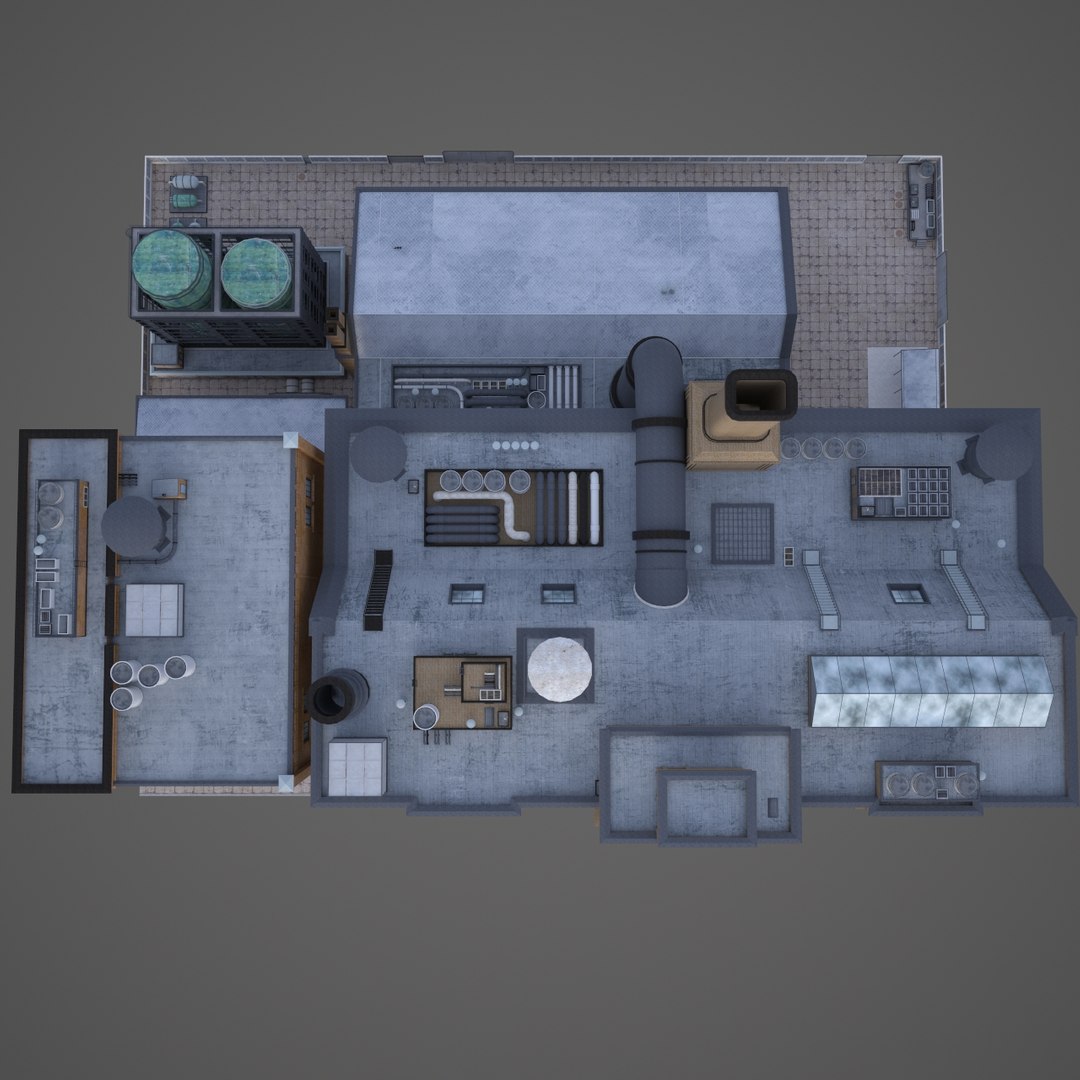 3D old factory model - TurboSquid 1221761