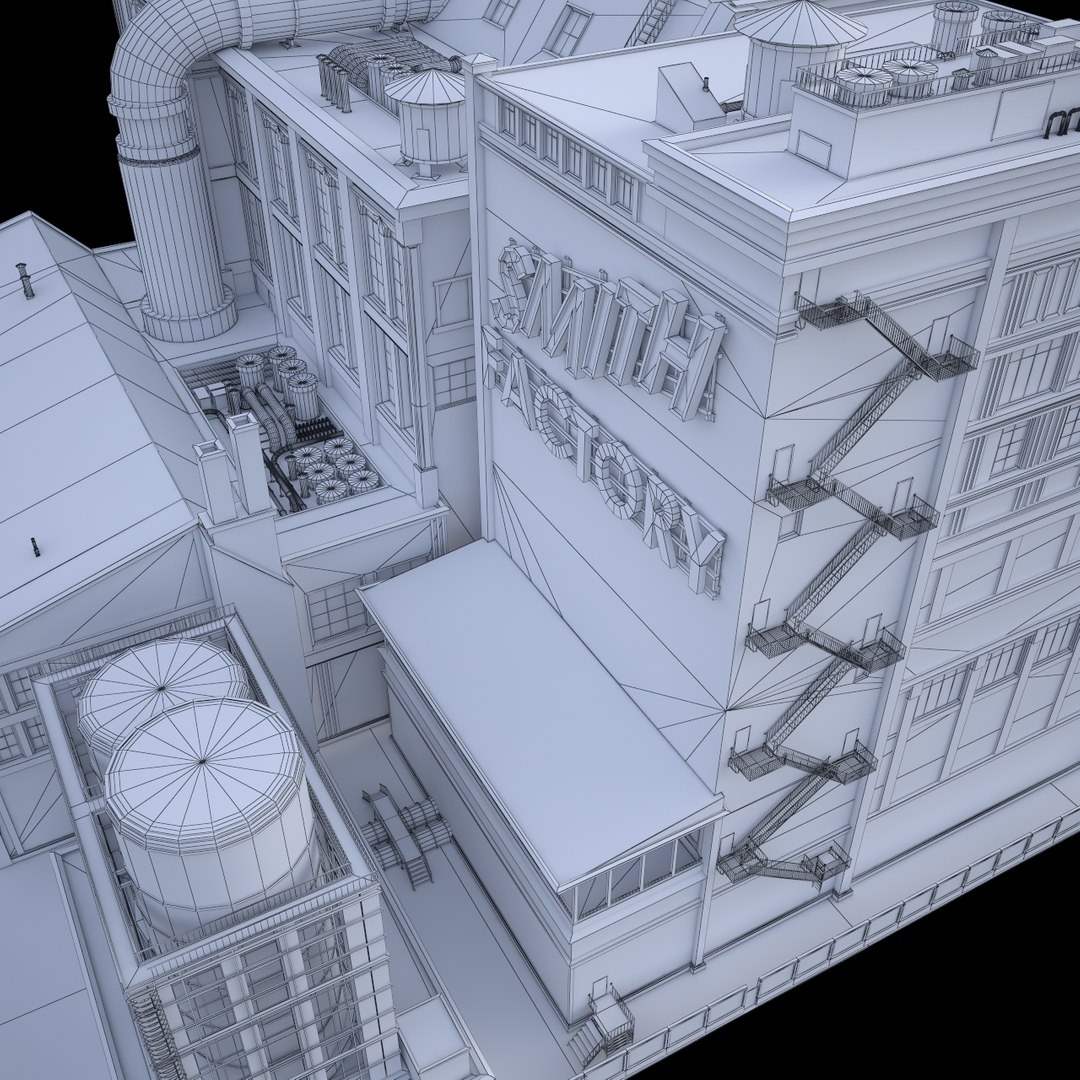 3D old factory model - TurboSquid 1221761