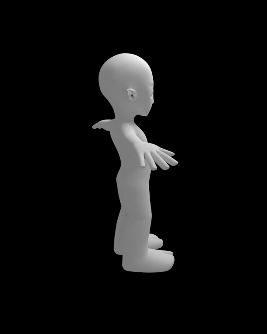 3d elf unrigged untextured model